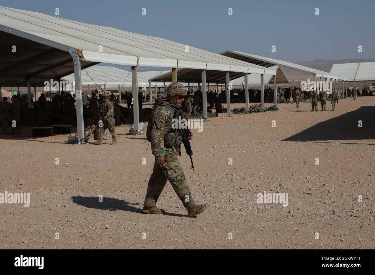 Soldiers assigned to the 45th Infantry Brigade Combat Team, prepare for ...