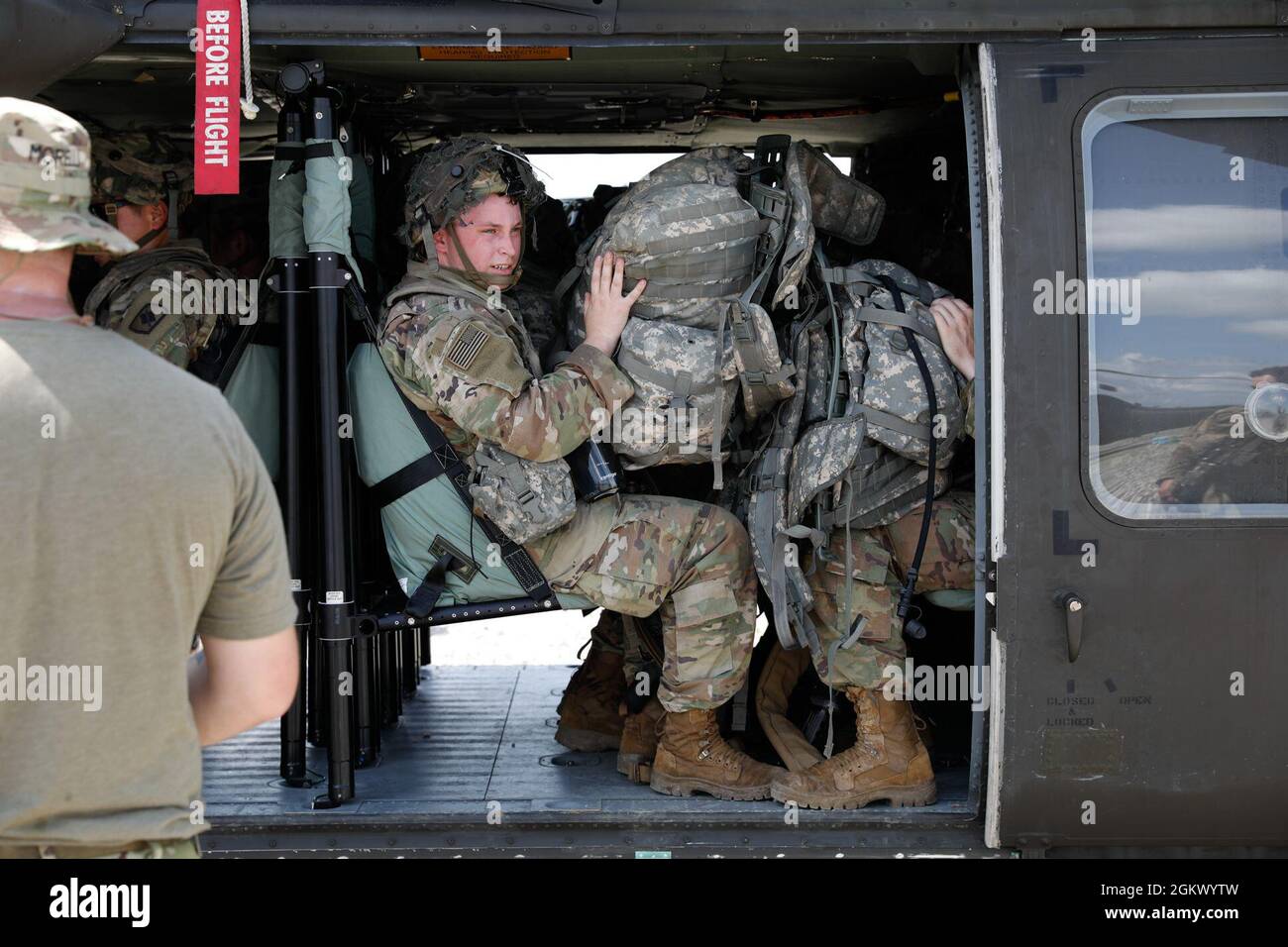 United States Army infantryman Pfc. Milton Smith, assigned to Bravo ...