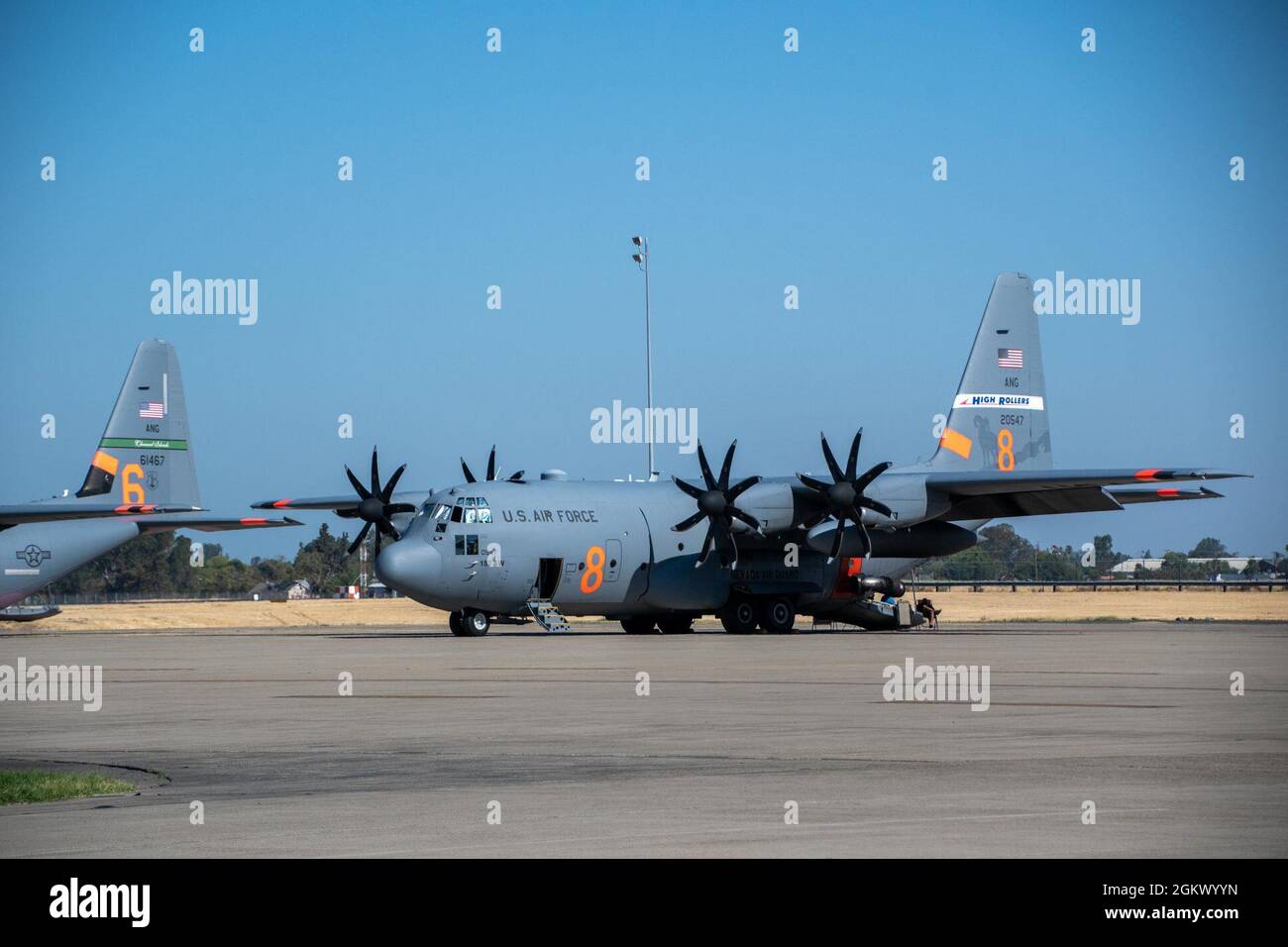 Air National Guard C-130, MAFFS 8 out of Reno, Nev. awaits a launch ...