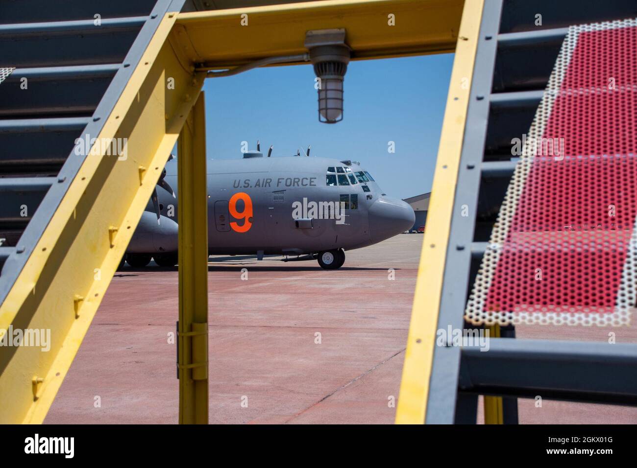 Air National Guard C-130, MAFFS 9 out of Reno, Nev. launches July 14, 2021, from CAL FIRE Air ...