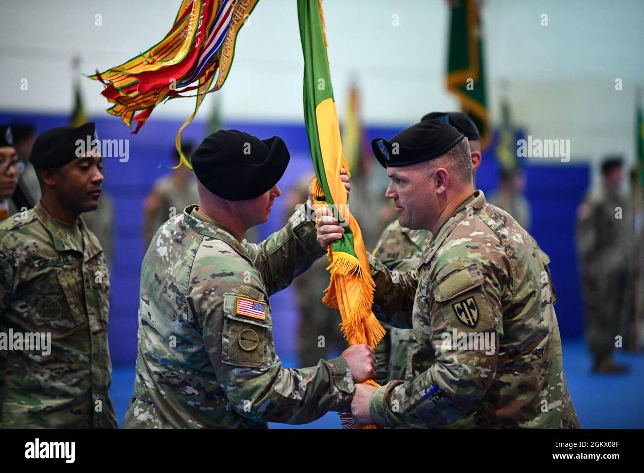 U.S. Army Command Sgt. Maj. Michael Cordery receives the 18th Military ...