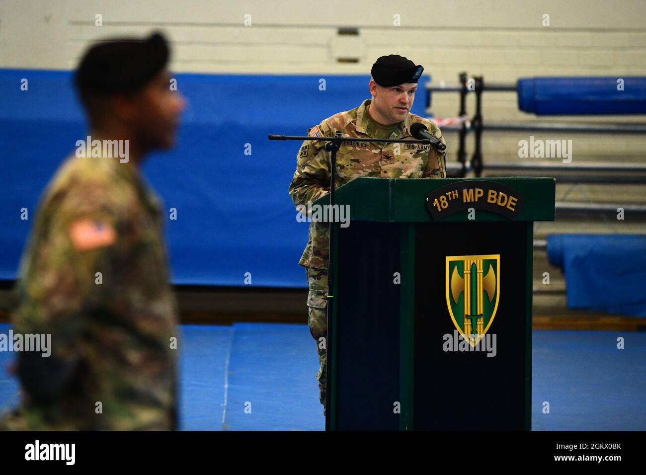 U.S. Army Colonel Chad A. Froelich, Brigade Commander of the 18th ...