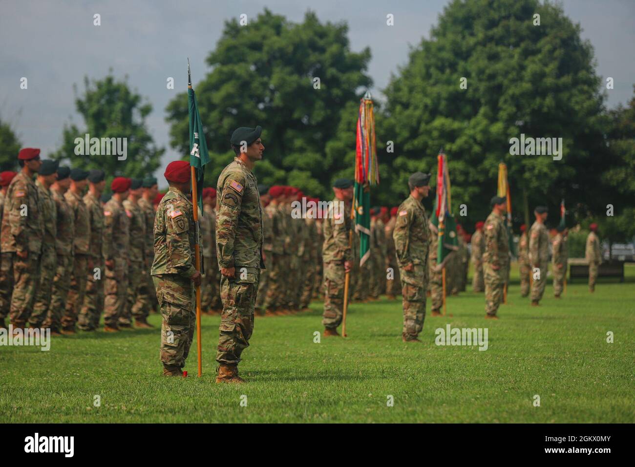 Soldiers assigned to 5th Special Forces Group (Airborne), stand in ...