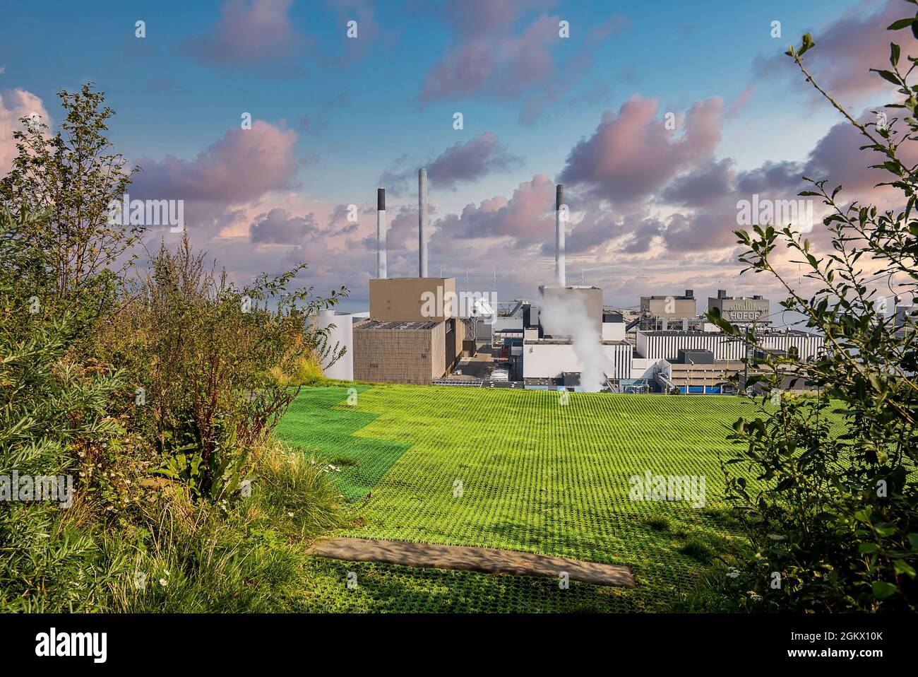 Waste-to-Energy Power Plant in Copenhagen with the ski area on the roof ...