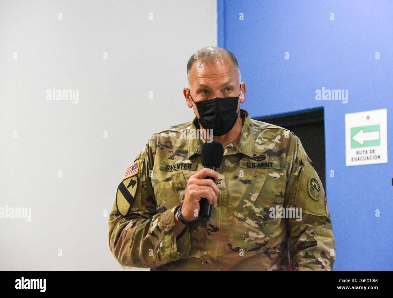 U.S. Army Col. Steven Gventer, Joint Task Force-Bravo commander, gives ...