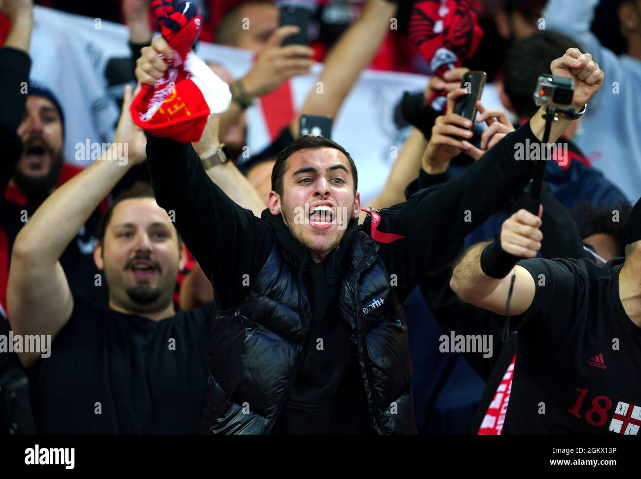 AC Milan fans in the stands before the UEFA Champions League, Group B ...