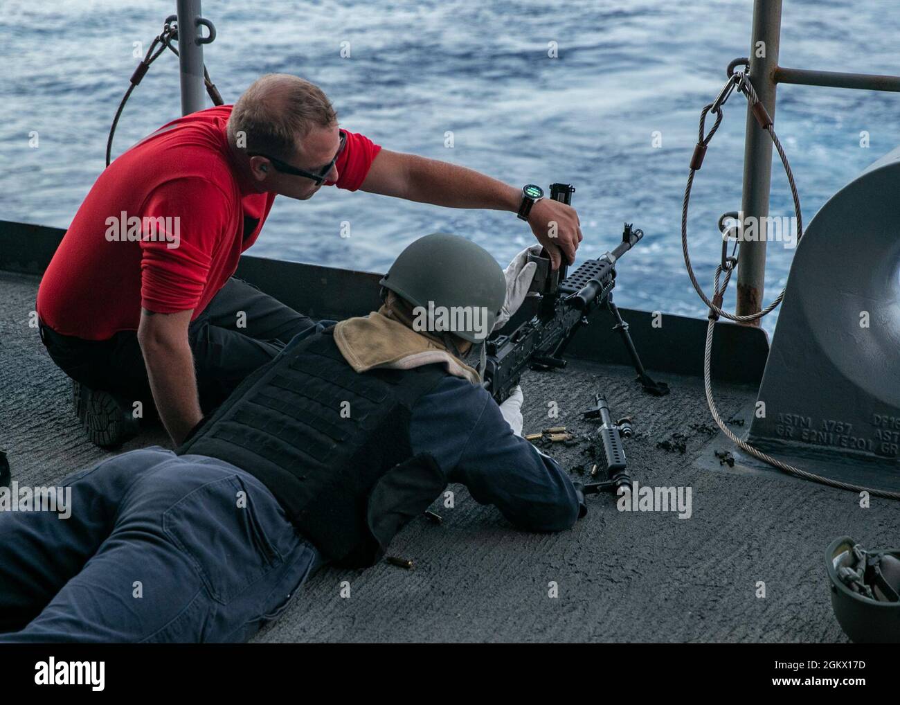Gunner's Mate 1st Class Dustin Jones, from Dayton, Ohio, assigned to ...