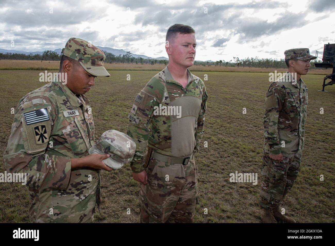 Sgt. Ezekiel Tamayo promotes Spc. Taylor Blitch, patriot launching ...
