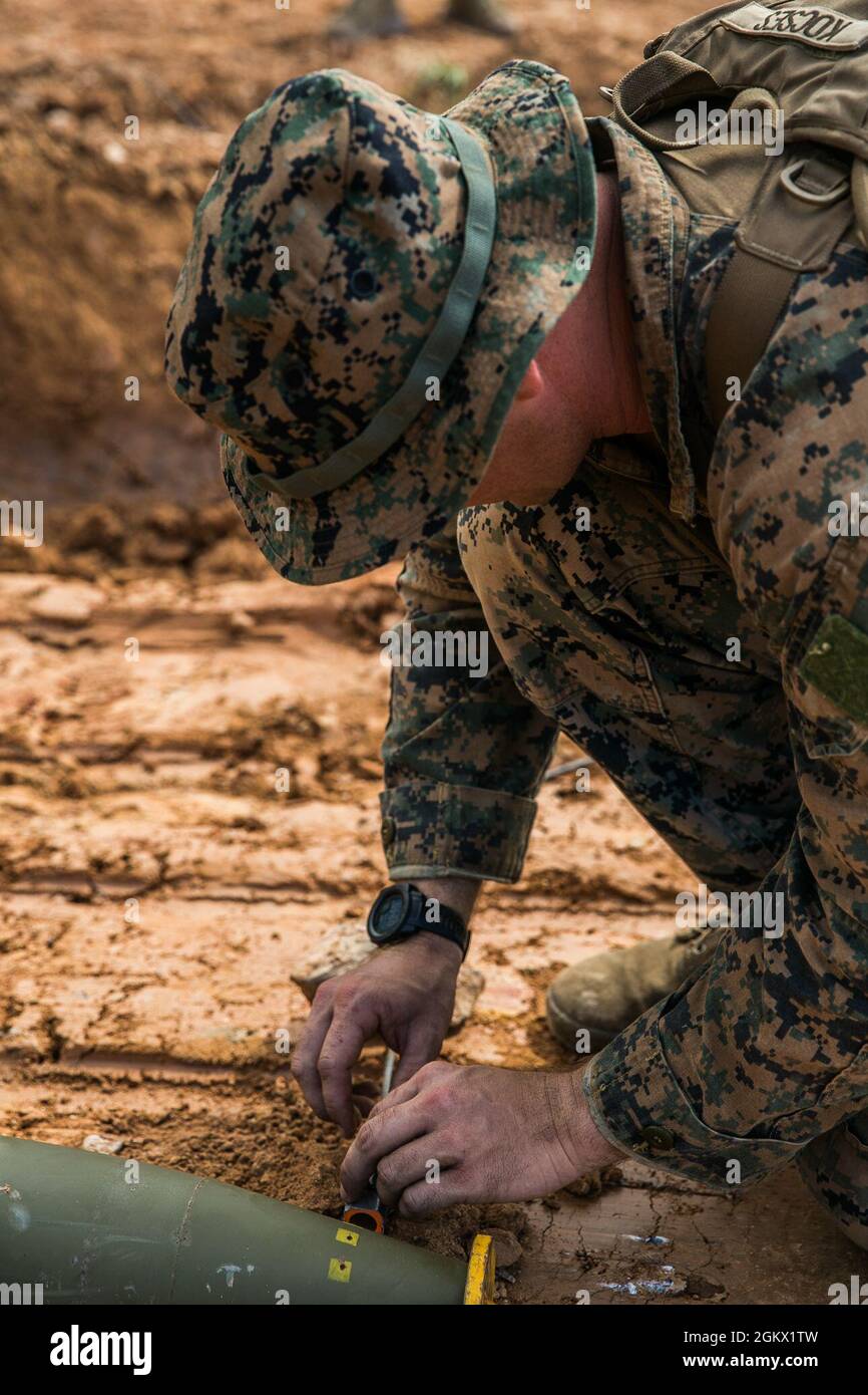 U.S. Marine Corps Sgt. Jacob Kocses, an explosive ordnance disposal ...