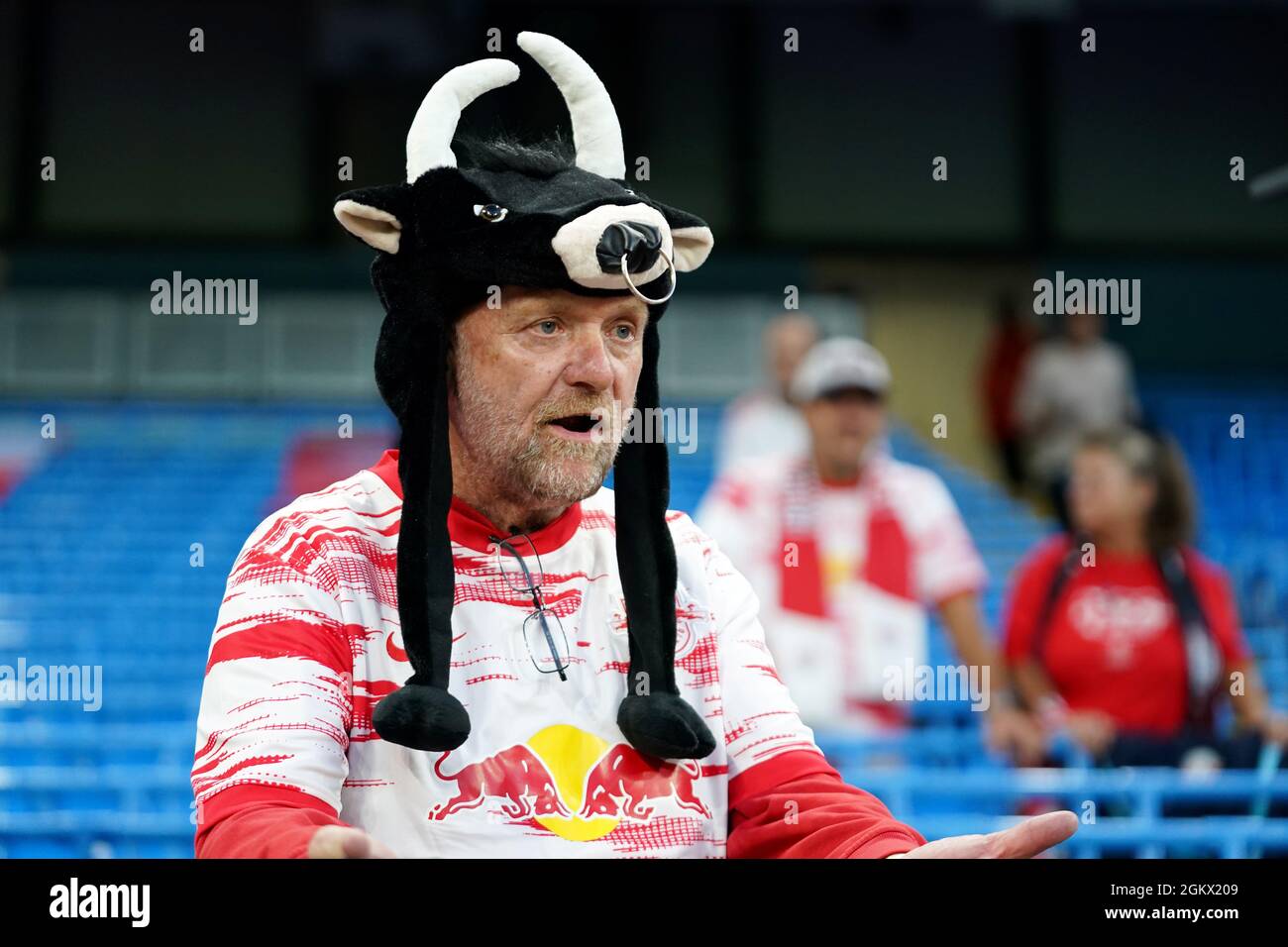RB Leipzig fans in the stands before the UEFA Champions League, Group A ...