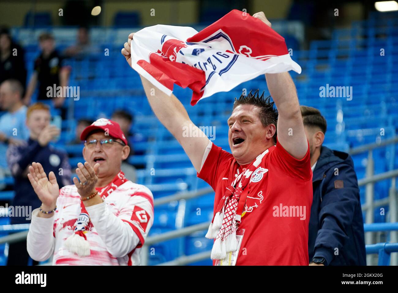 RB Leipzig fans in the stands before the UEFA Champions League, Group A ...