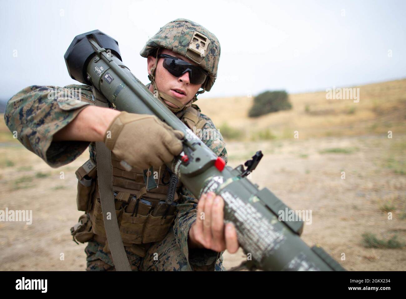 U.S. Marine Corps Lance Cpl. Hayden Jones, an anti-tank missile gunner ...