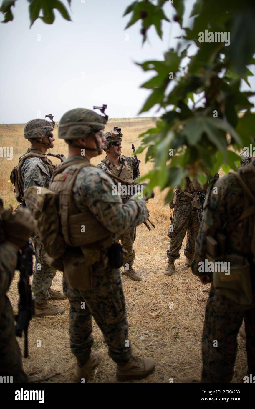 U.S. Marines with Co. A, 1st Light Armored Reconnaissance Battalion ...