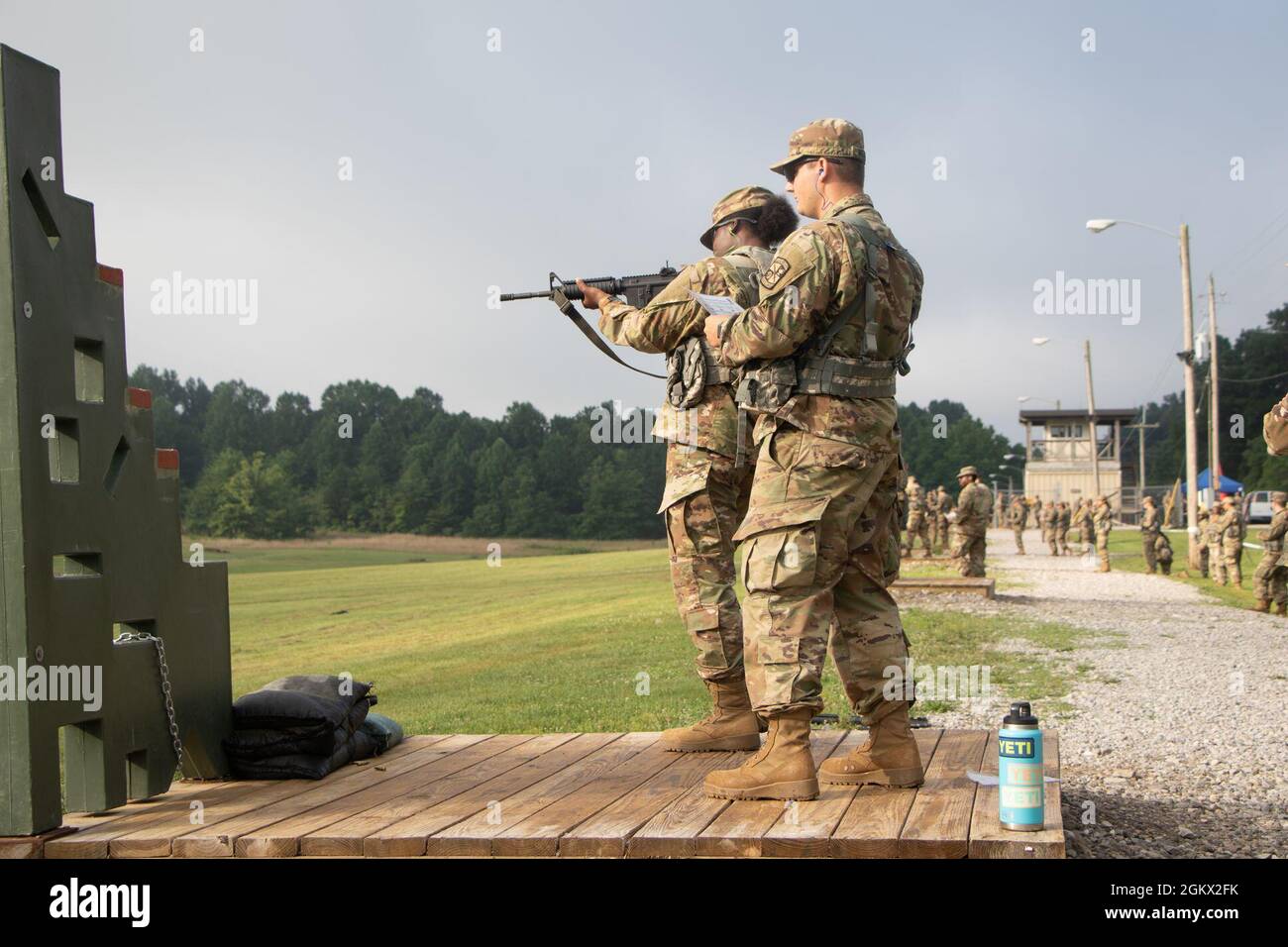 2nd Regiment Basic Camp Cadets practice shooting in the standing ...