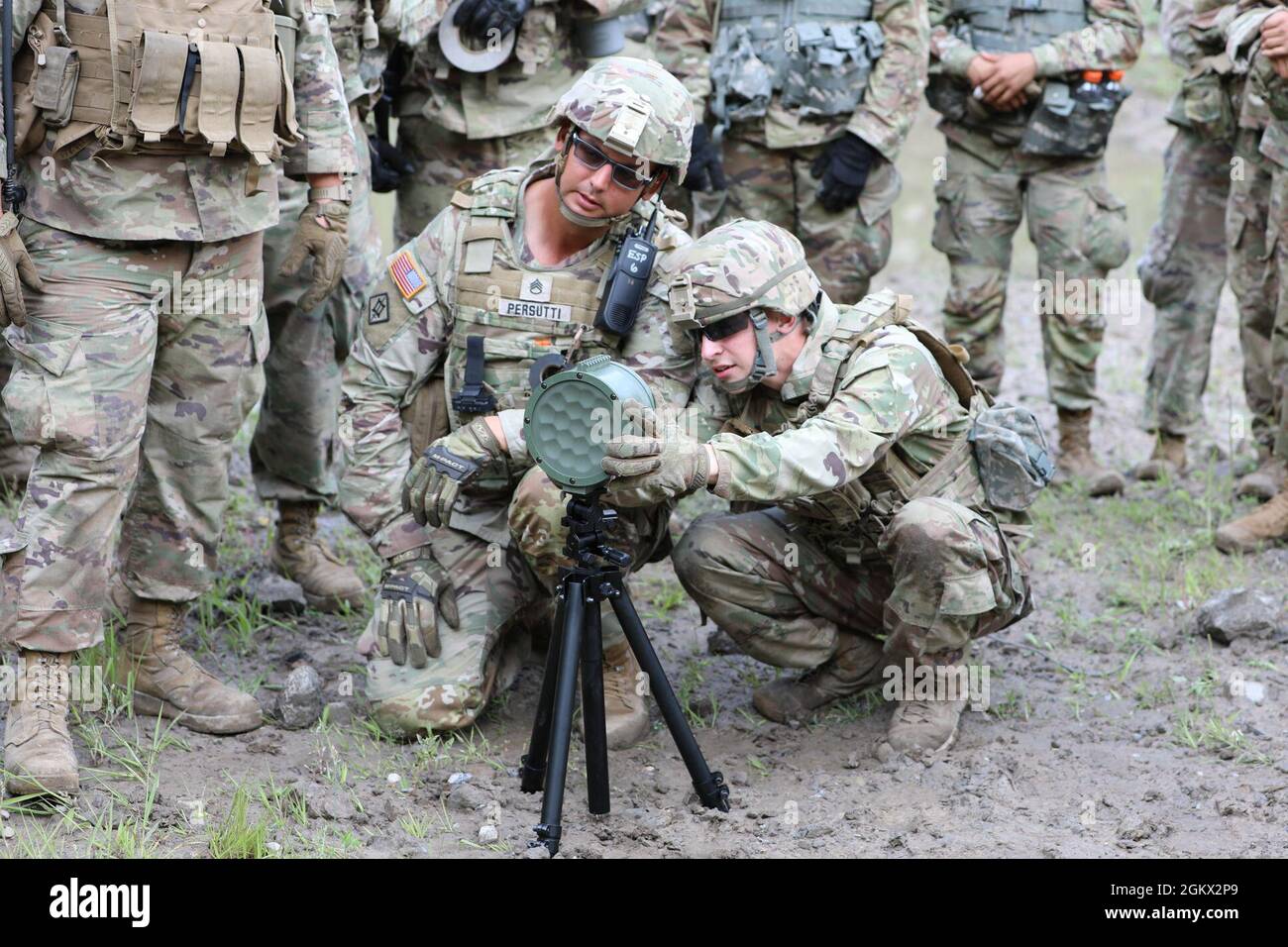 Staff Sgt. Robert Persutti and Spc. Jacob Bailey, combat engineers ...