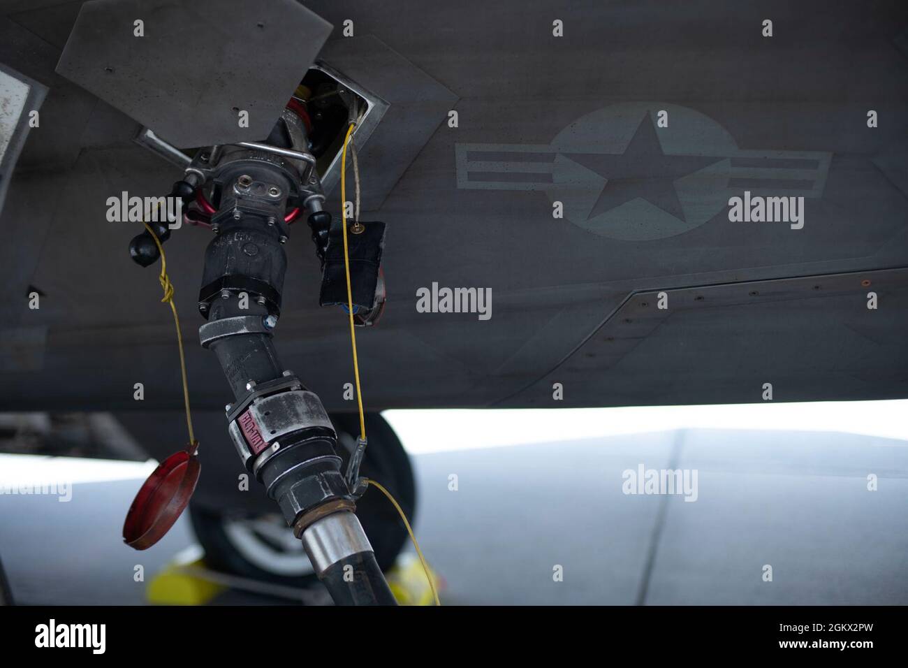 A U.S. Air Force F-22 Raptor assigned to the 325th Fighter Wing is ...