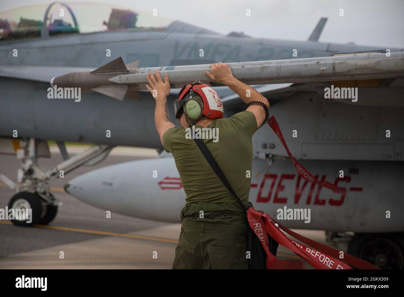 U.S. Marine Corps Lance Cpl. Zachary Duke, an aircraft ordnance ...