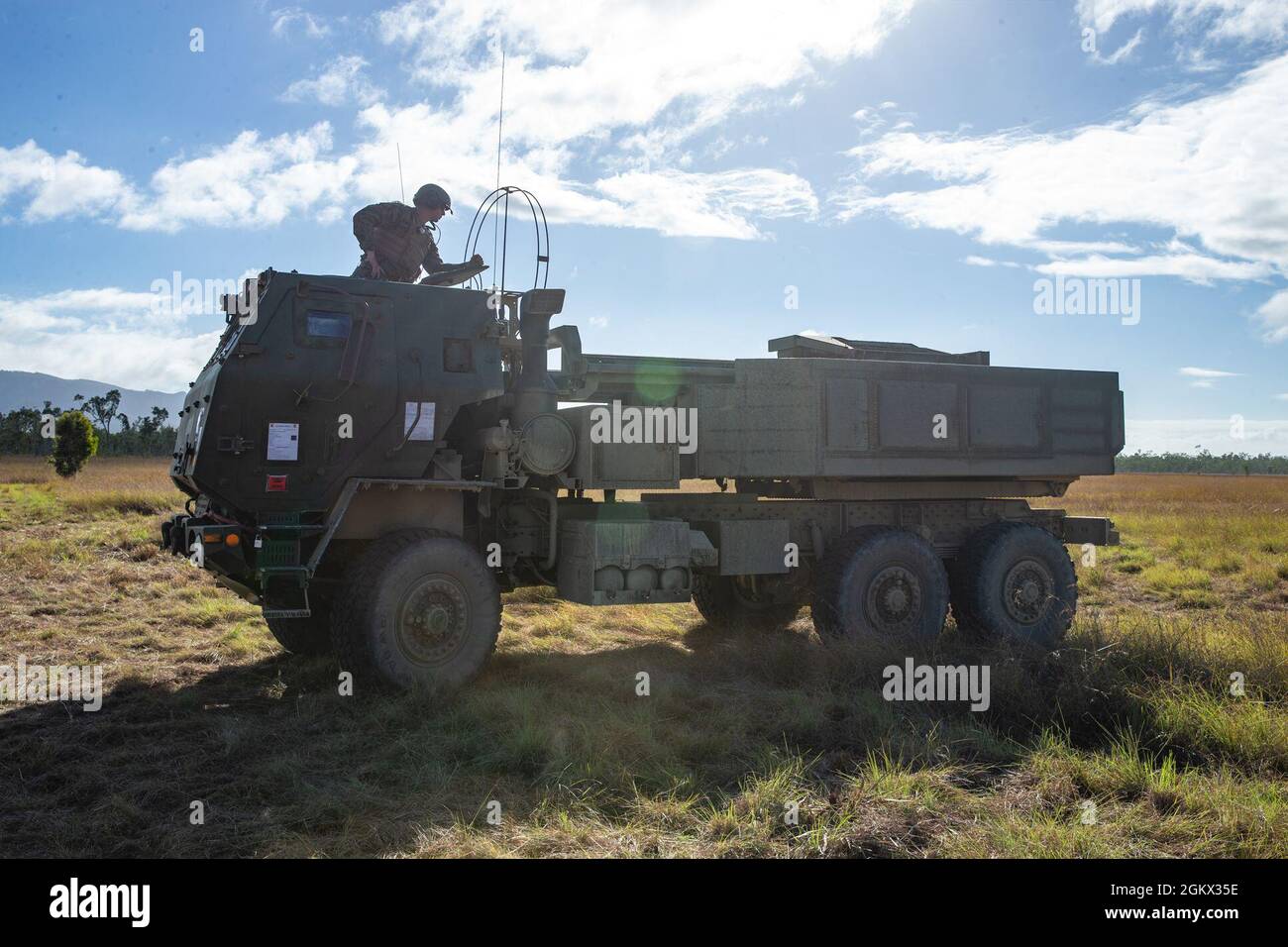 U.S. Marine Corps Staff Sgt. Caleb Thayer, a High Mobility Artillery ...