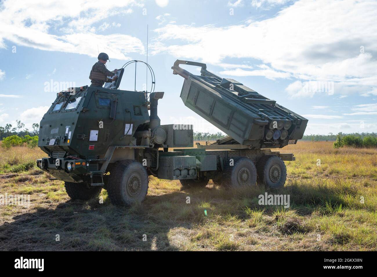 U.S. Marine Corps Staff Sgt. Caleb Thayer, a High Mobility Artillery ...