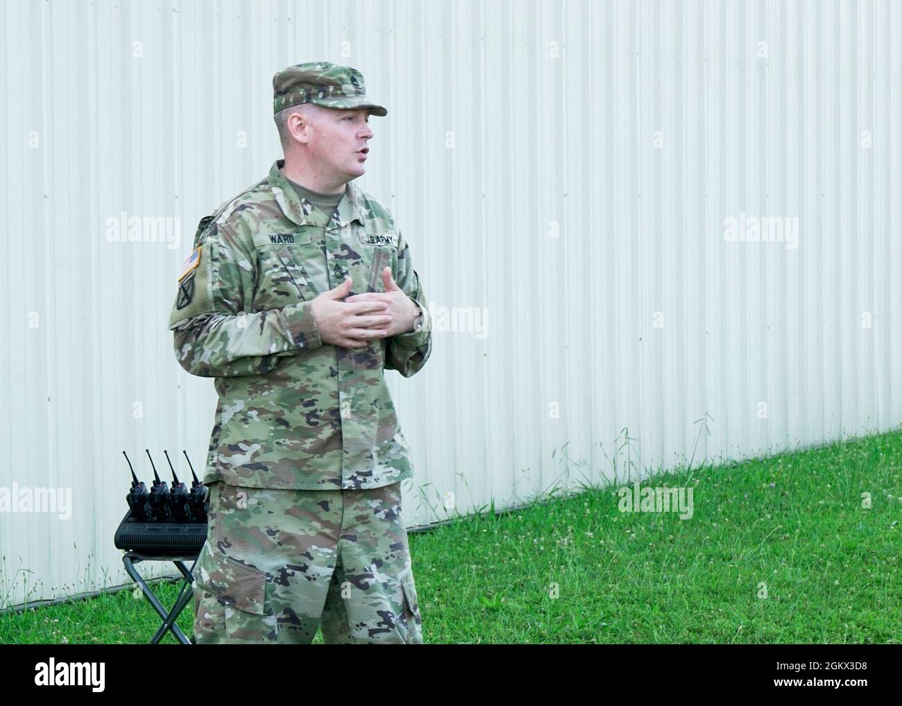 Sgt. 1st Class Trevor Ward, network management sergeant, 1st Theater ...