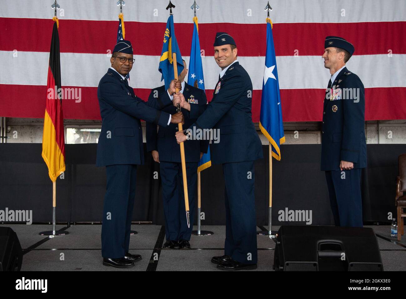 U.S. Air Force Maj. Gen. Randall Reed, Third Air Force commander (left ...