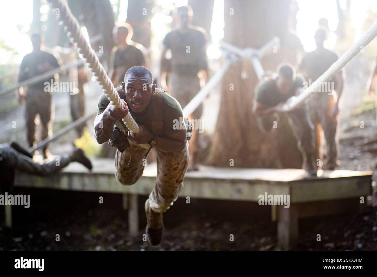 U.S. Marine Corps officer candidates with Delta Company participate in ...