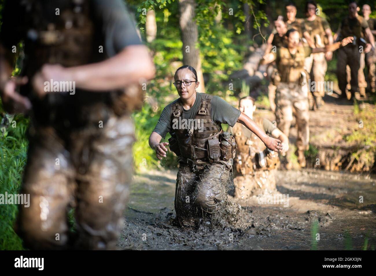 U.S. Marine Corps officer candidates with Delta Company participate in ...