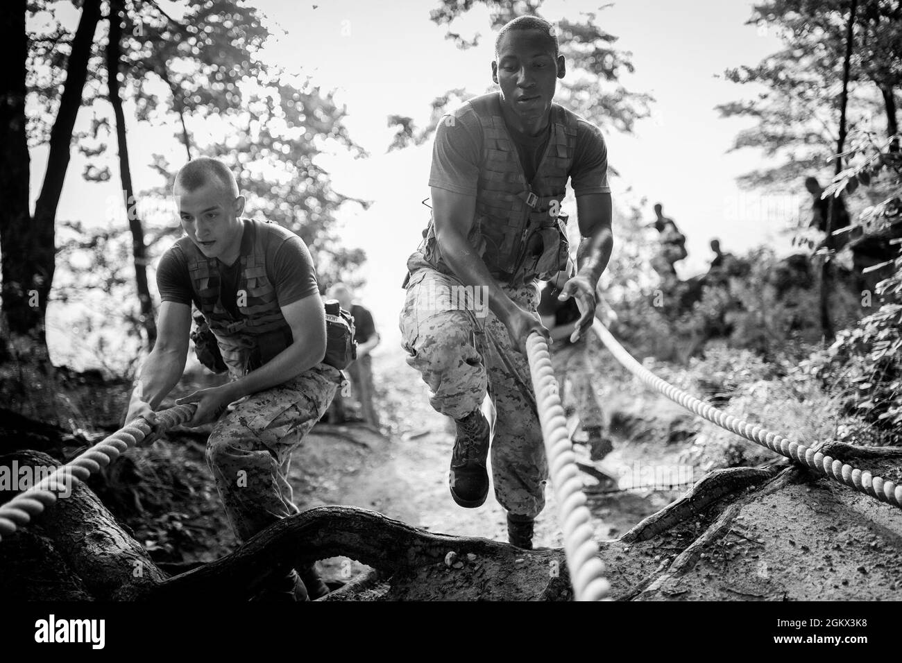 U.S. Marine Corps officer candidates with Delta Company participate in ...