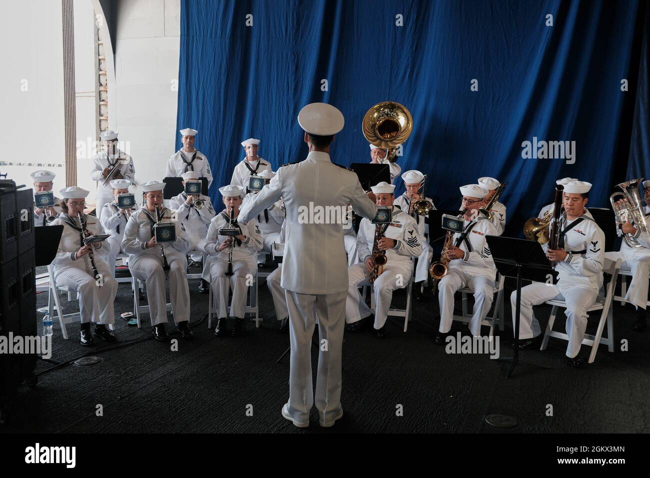 NORFOLK, Va. (July 15, 2021) – Members of the U.S. Fleet Forces Band ...