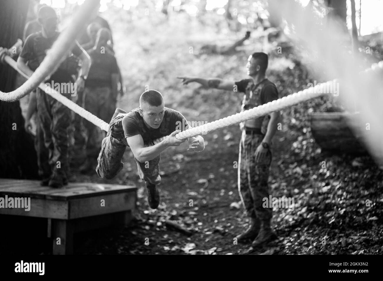 U.S. Marine Corps officer candidates with Delta Company participate in ...