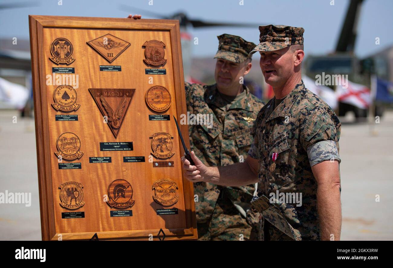 U.S. Marine Lt. Col. Forest J. Rees III, the outgoing commanding ...