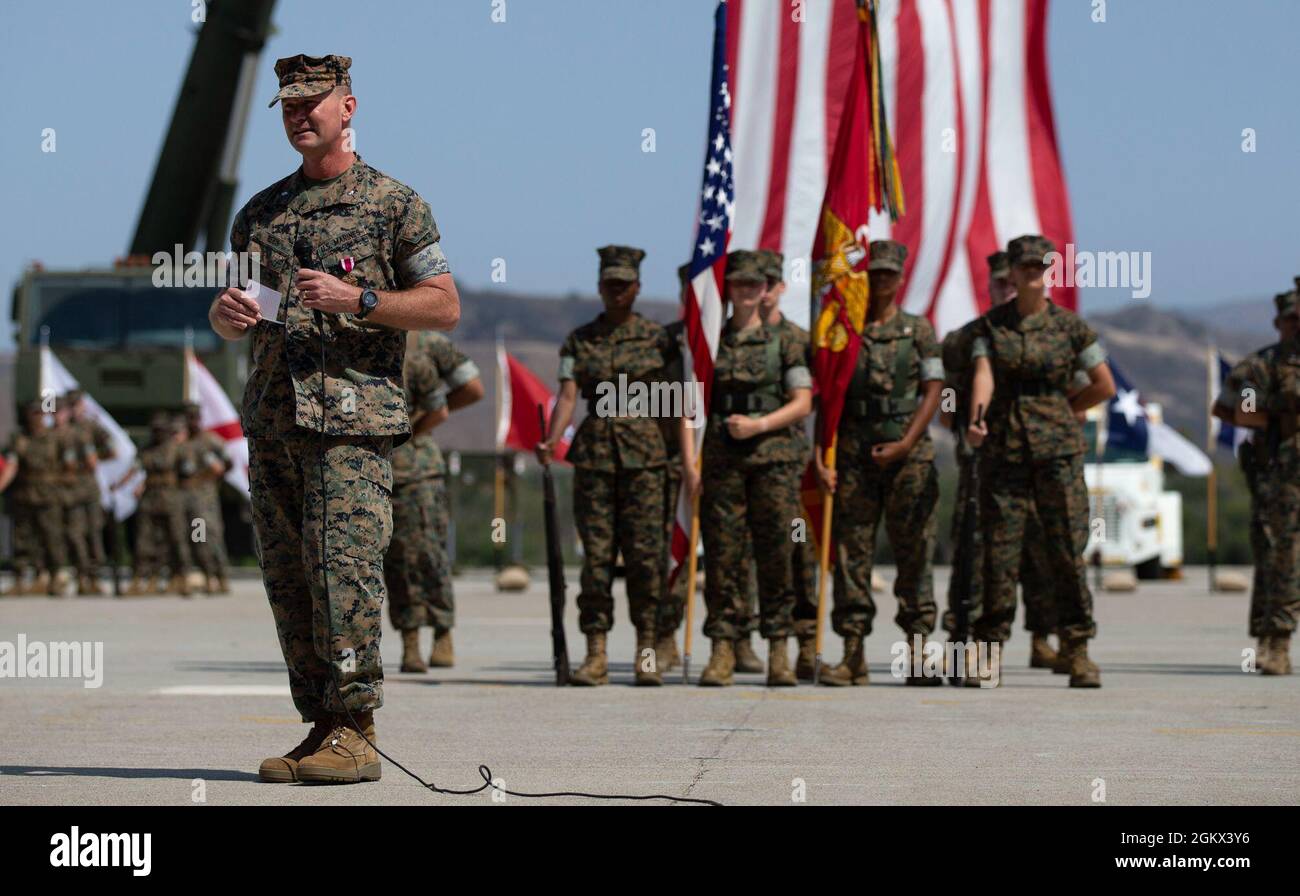 U.S. Marine Lt. Col. Forest J. Rees III, the outgoing commanding ...