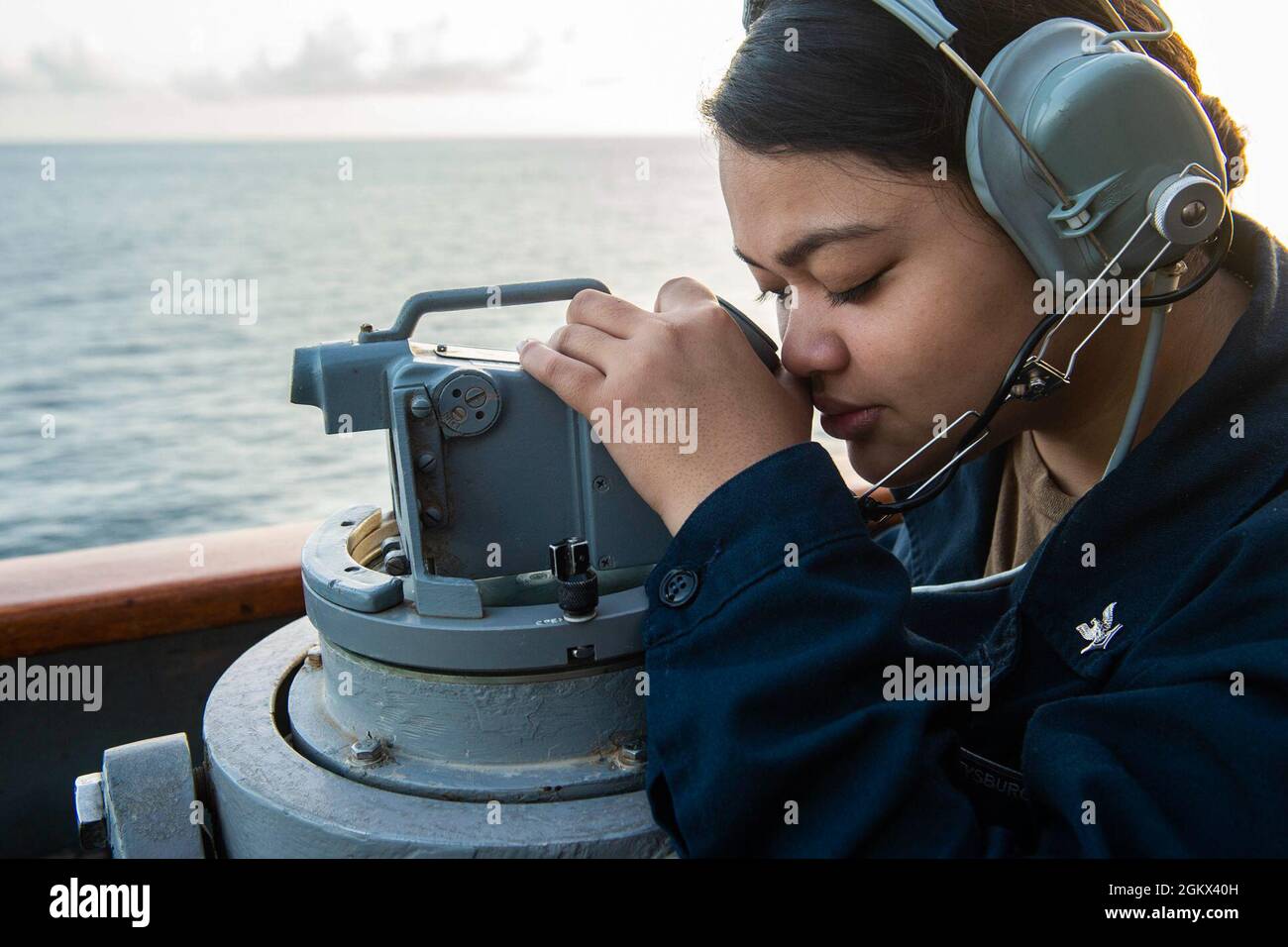 210715-N-RG587-1008 ATLANTIC OCEAN (July 15, 2021) Quartermaster 3rd Class Chelselynn Anderson ...