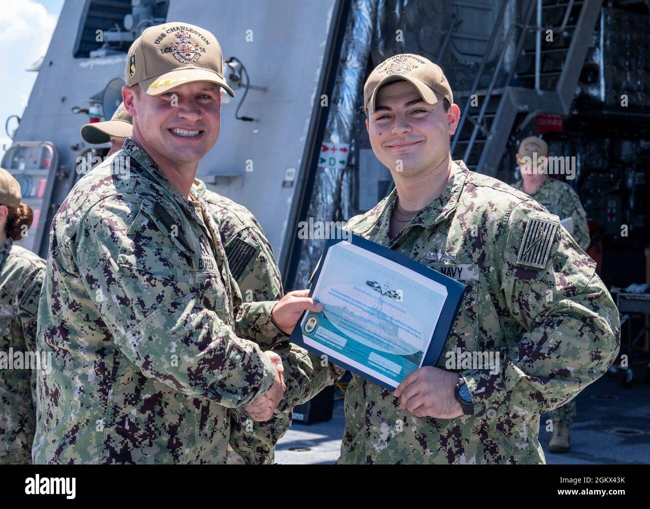 210715-N-JL294-1058 PHILIPPINE SEA (July 15, 2021) Damage Controlman ...