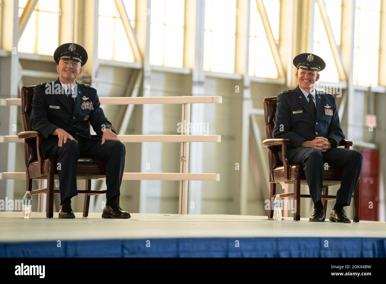 Maj. Gen. Christopher P. Azzano (left) and Maj. Gen. Evan C. Dertien ...