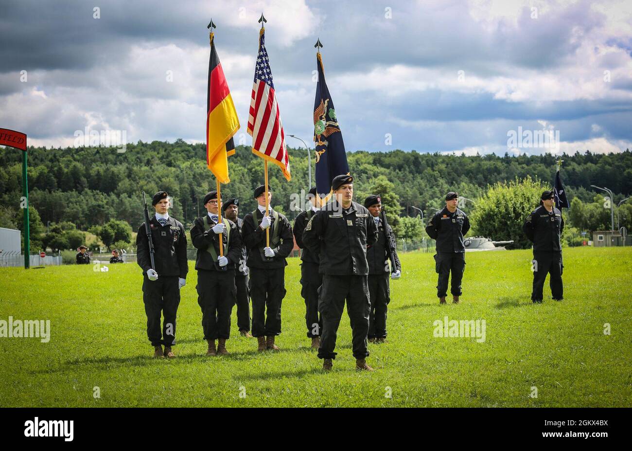 U.S. Army Soldiers assigned to the 1-4 Infantry Regiment stand in ...