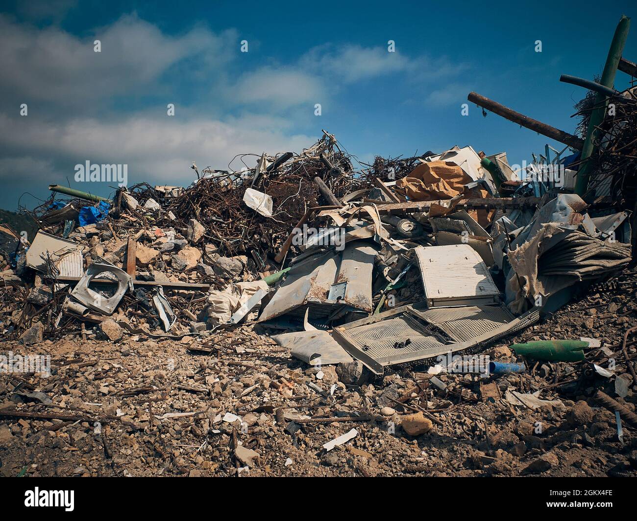 Pile of different kind construction debris Stock Photo - Alamy