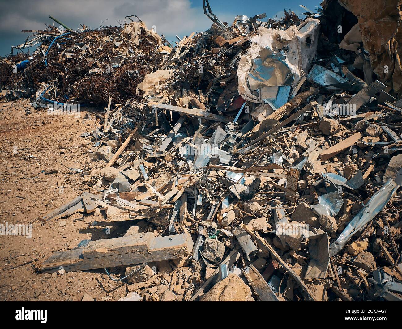 Pile of different kind construction debris Stock Photo - Alamy