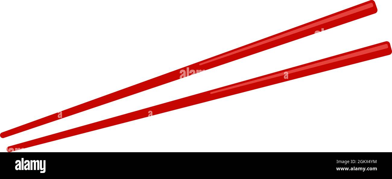 Red wooden chopsticks Stock Vector Images - Alamy