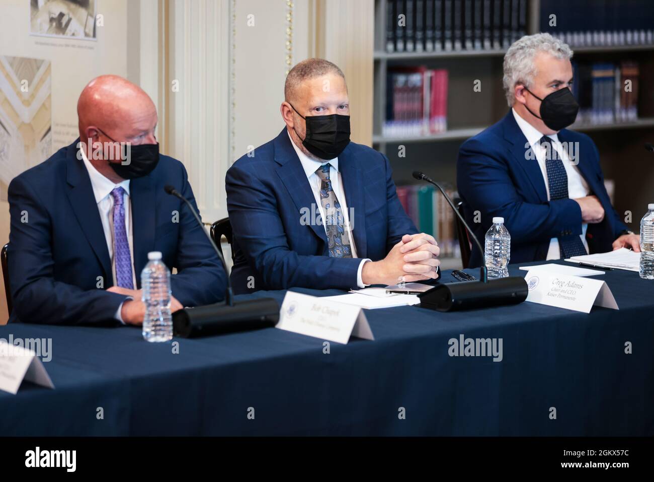 Washington, USA. 15th Sep, 2021. From left, Bob Chapek, CEO of The Walt ...