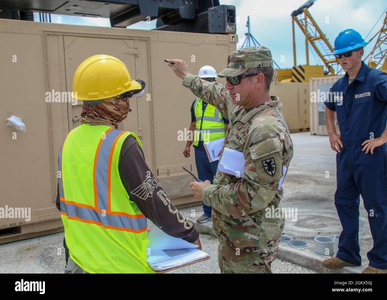 A crew of U.S. Army Soldiers from the 8th Theater Sustainment Command ...
