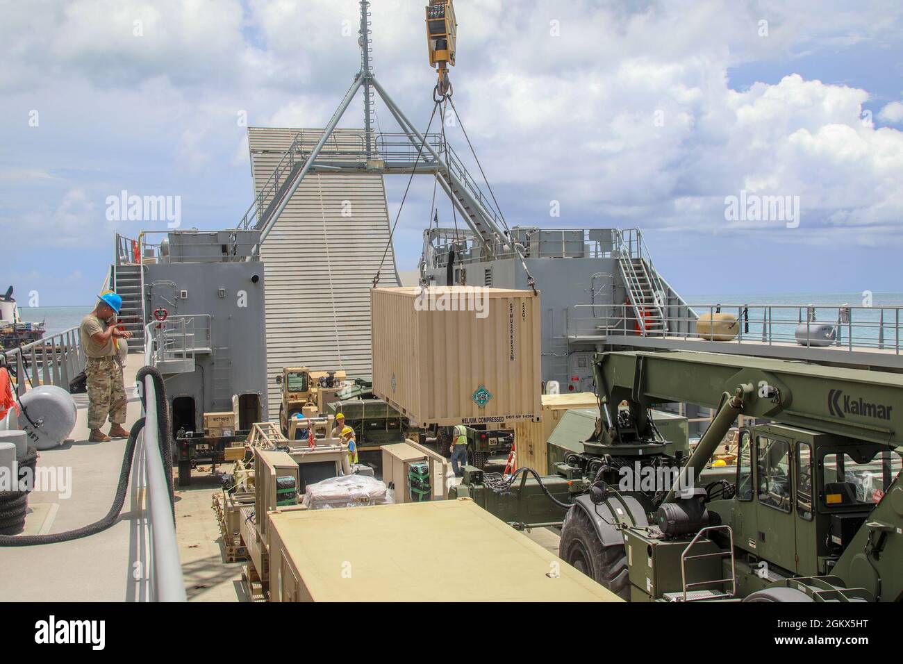 A crew of U.S. Army Soldiers from the 8th Theater Sustainment Command ...