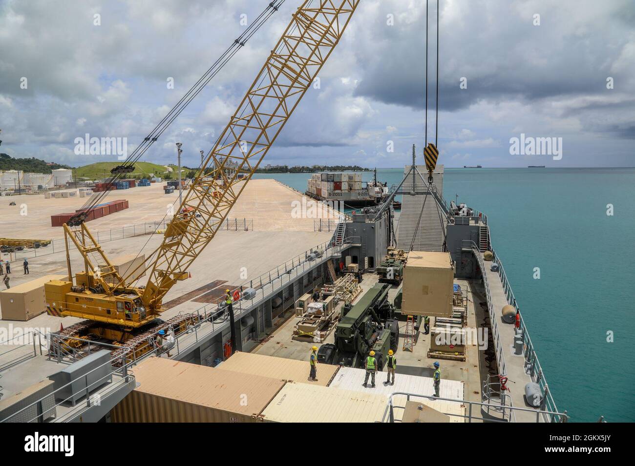 A crew of U.S. Army Soldiers from the 8th Theater Sustainment Command ...