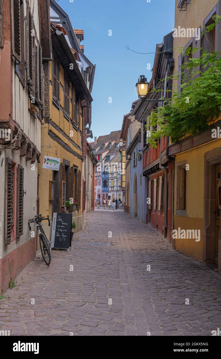 Colmar, France - 09 16 2021: Typical houses and colorful facades in ...