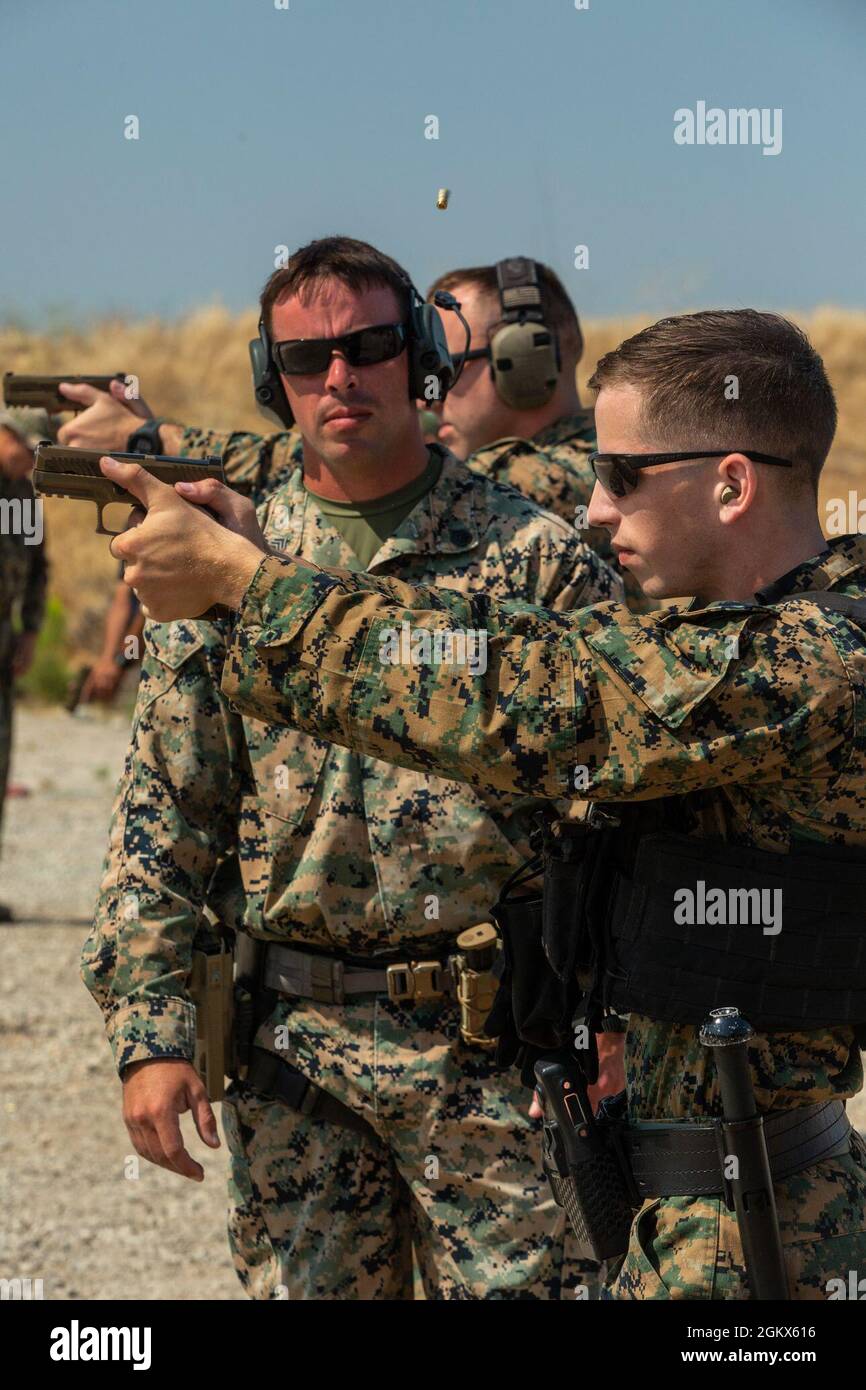 U.S. Marine Corps Cpl. Michael Cohen, a Special Reaction Team military ...
