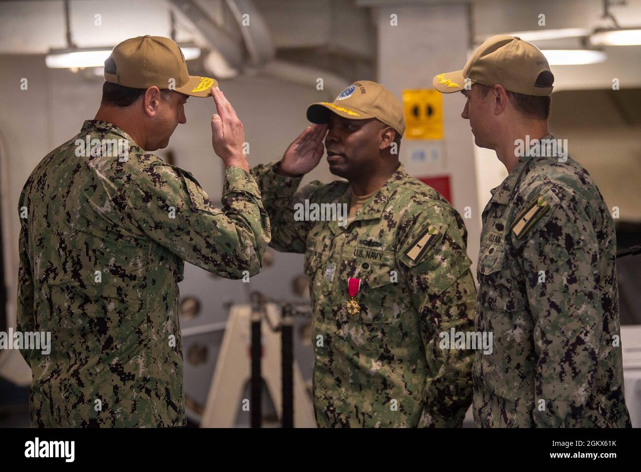 210715-N-LP924-1082 PACIFIC OCEAN (July 15, 2021) Capt. Jay Clark gives ...