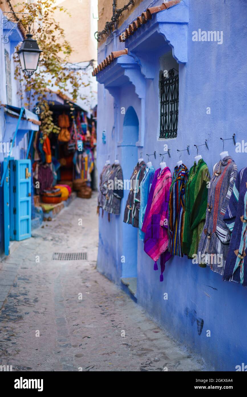Street scene in the Chefchaouen, Morocco, Africa Stock Photo - Alamy