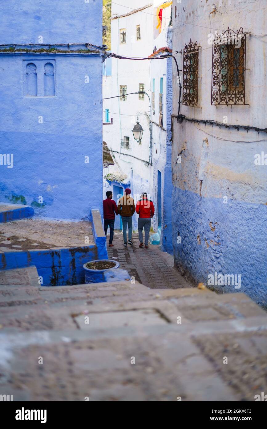 Street scene in the Chefchaouen, Morocco, Africa Stock Photo - Alamy