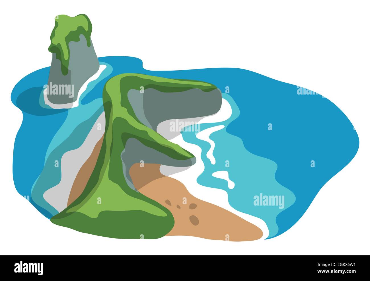 Hill island Cut Out Stock Images & Pictures - Alamy