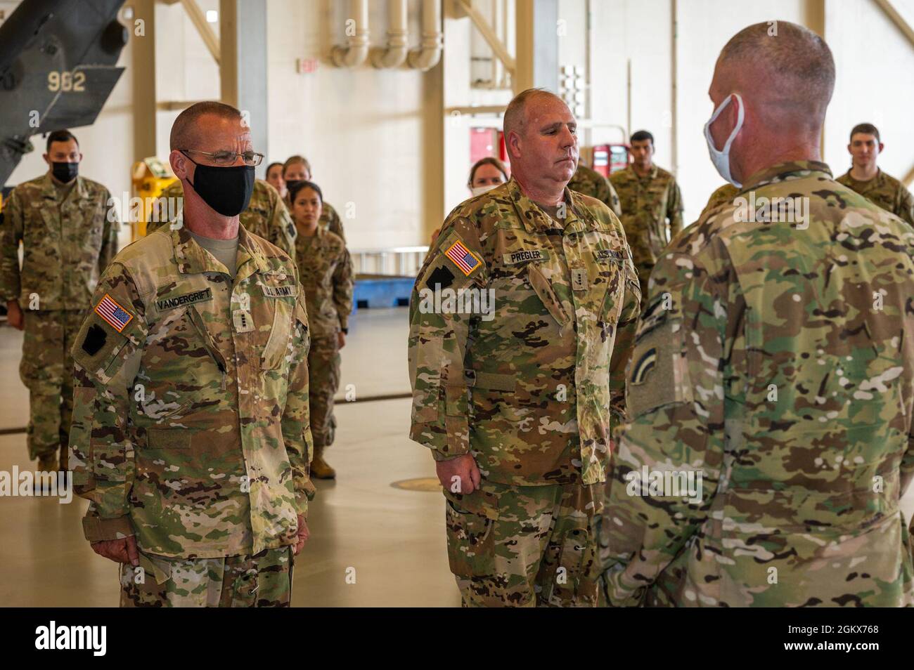 U.S. Army Chief Warrant Officer 4 Eugene Vandergrifts, left, and Chief ...